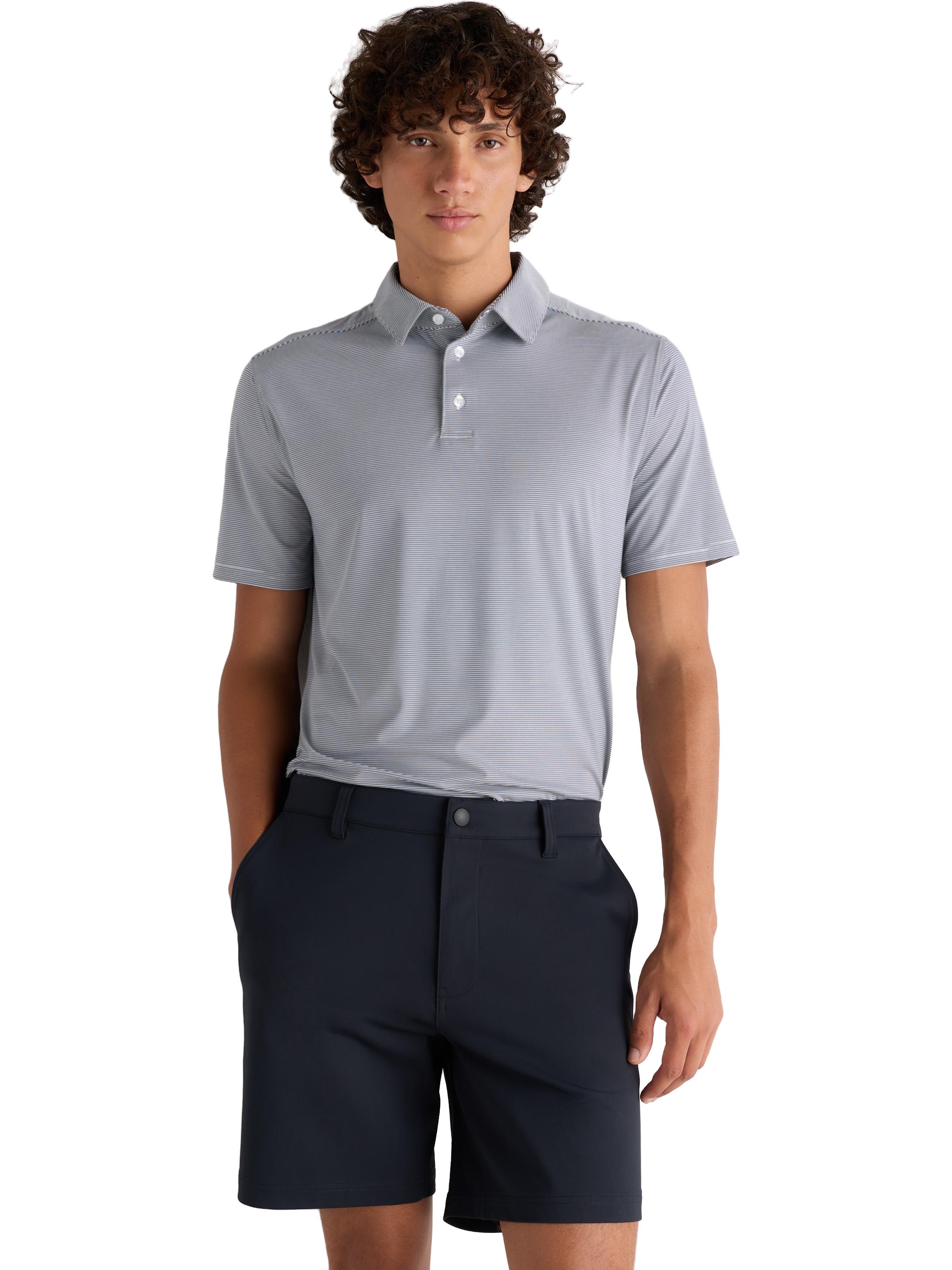 QUINCE men's performance jersey short sleeve golf polo